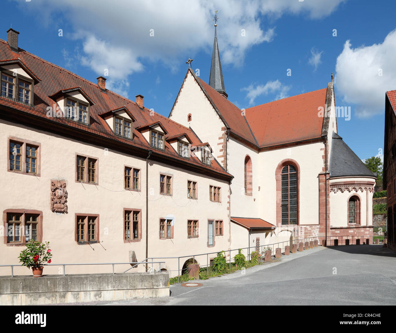 Cistercian monastery of Bronnbach, abbey church with apse, Taubertal ...
