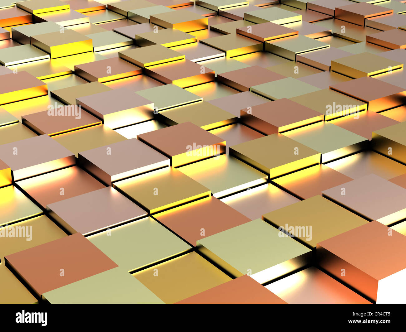 Abstract background - gold shiny different cubes Stock Photo - Alamy