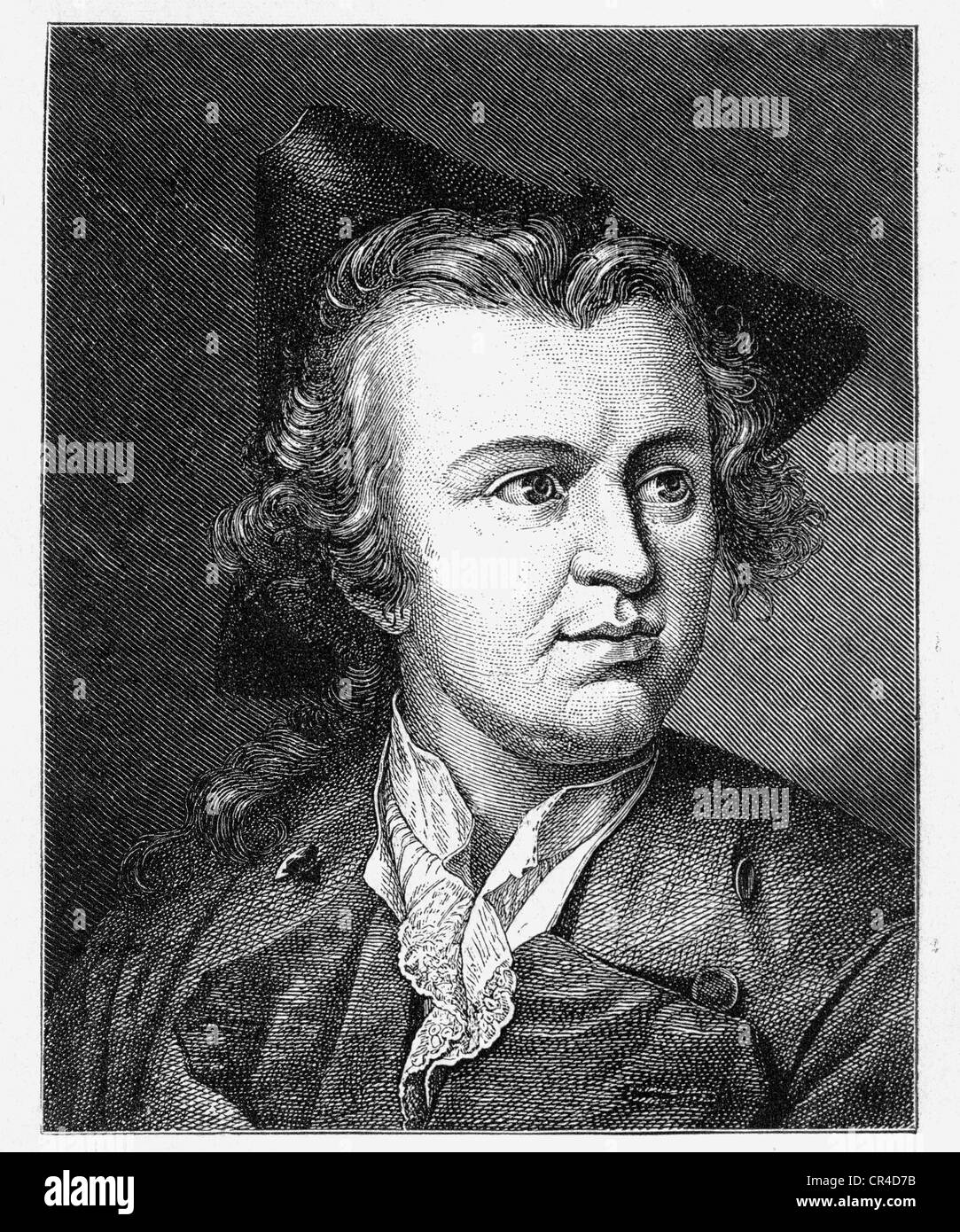 Gotthold Ephraim Lessing (1729-1781), poet Stock Photo - Alamy