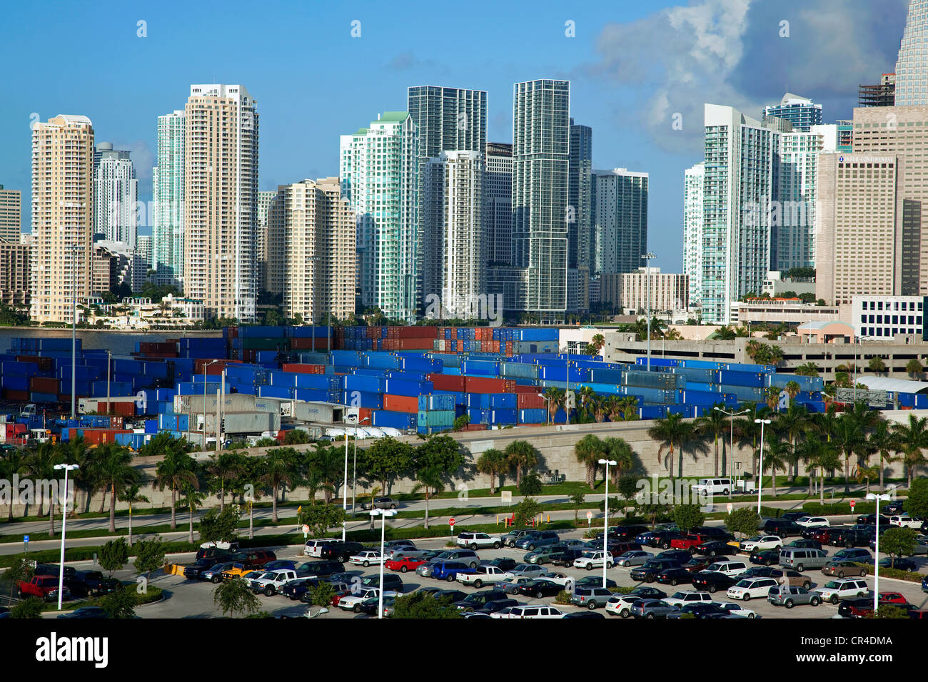 United States, Florida, Miami, downtown and the harbour Stock Photo - Alamy