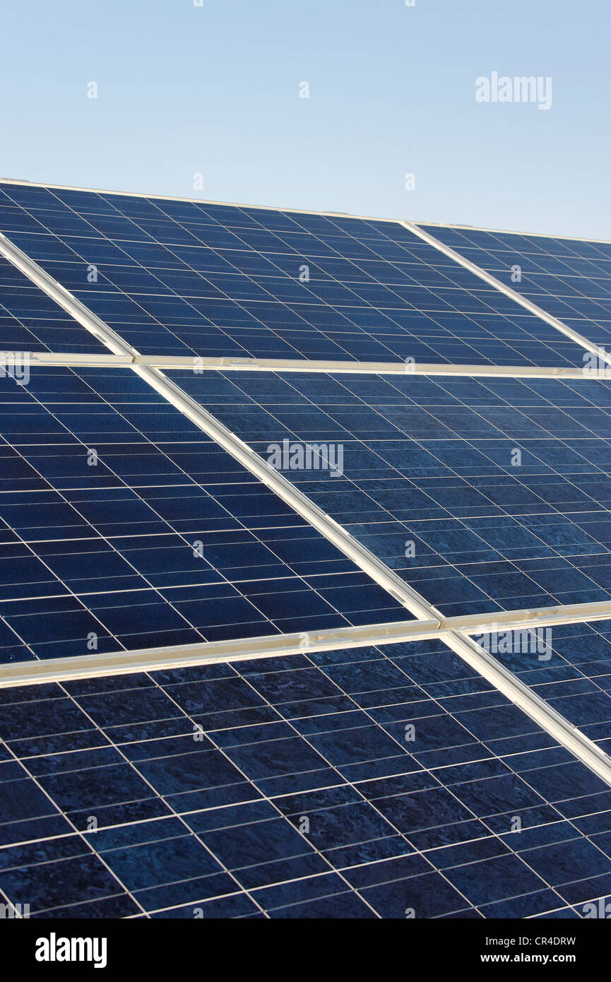 Solar modules, solar panels, photovoltaic installation Stock Photo - Alamy