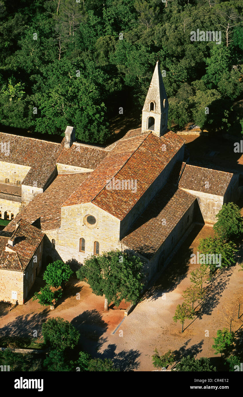 France, Var, Thoronet, 12th century abbey (aerial view Stock Photo - Alamy