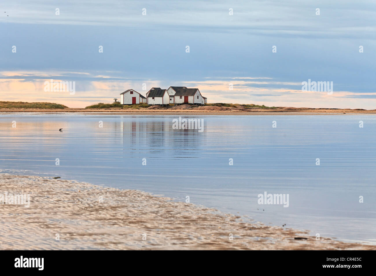 Fishermen's houses in the village of Natashquan, Duplessis district ...