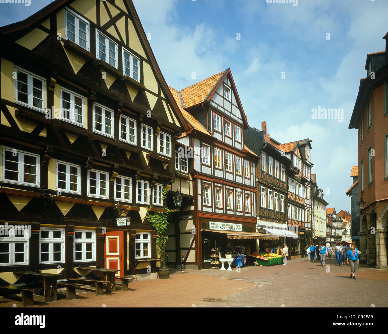 Pedestrian zone, Wolfenbuettel, Lower Saxony, Germany, Europe Stock ...
