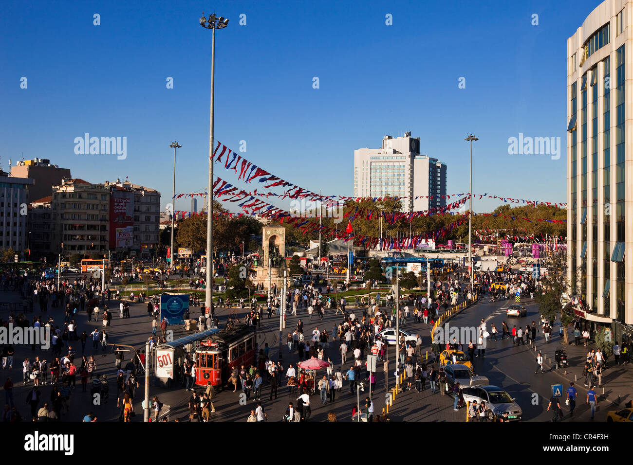 Turkey, Istanbul, Beyoglu, Taksim District, Taksim Square Stock Photo ...