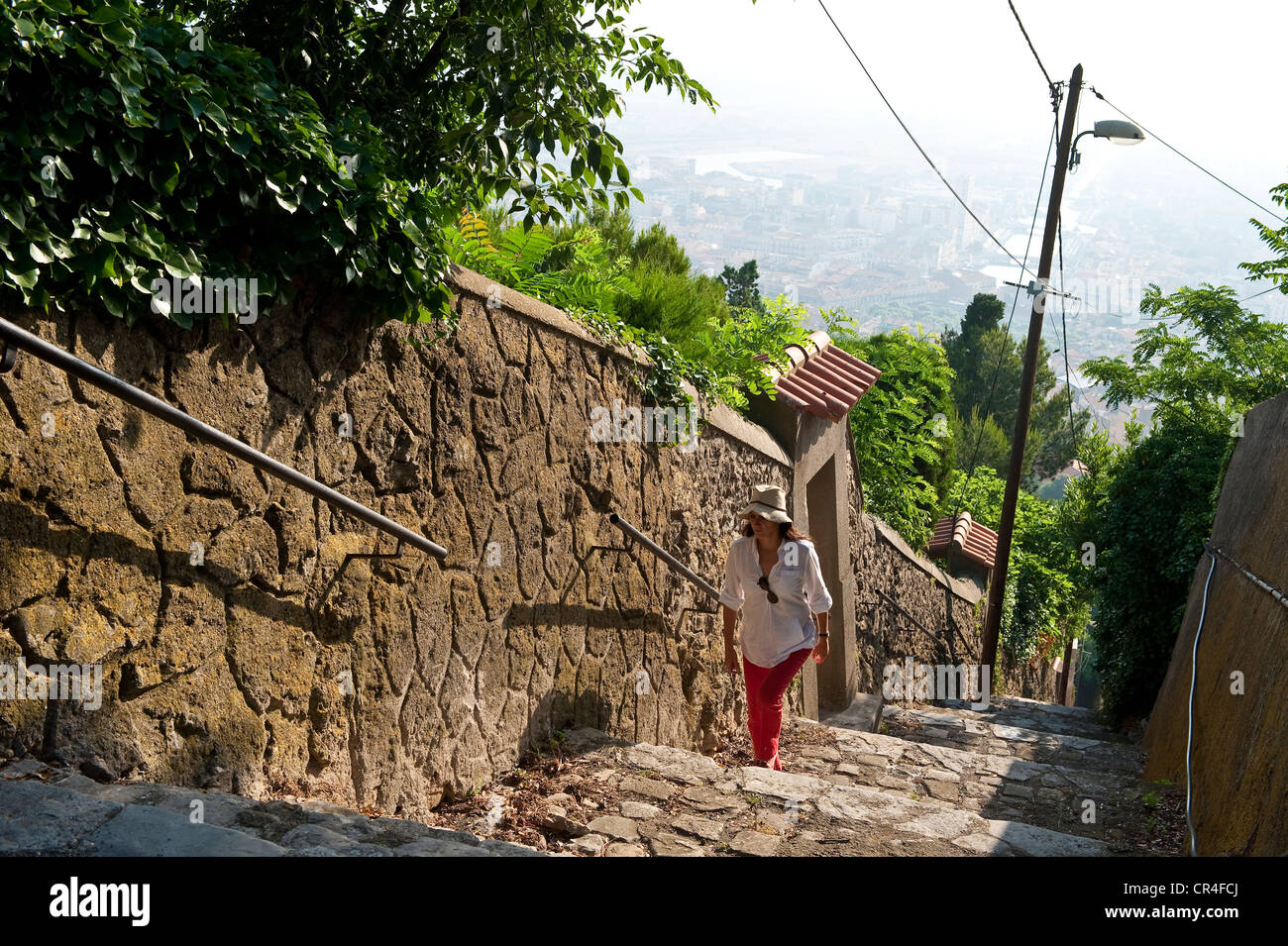 France, Herault, Sete, Mont Saint Clair, stair called the 400 steps ...