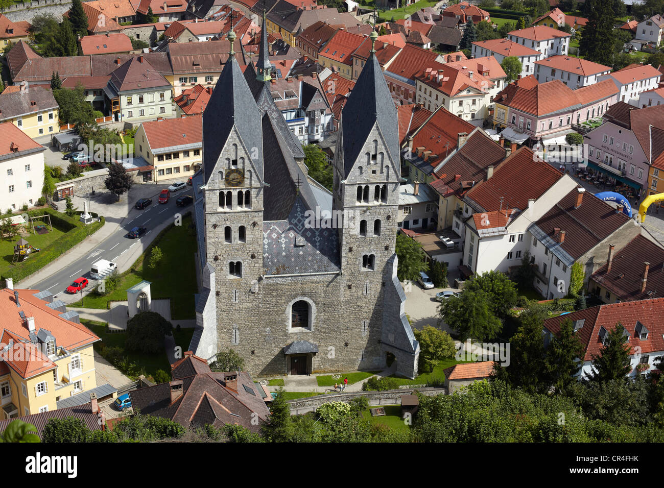 Medieval town of Friesach, parish church, Carinthia, Austria, Europe ...