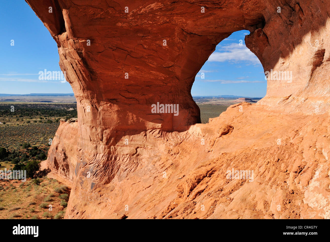 Natural arch in Navajo sandstone, Looking Glass Rock, Utah, USA, North ...
