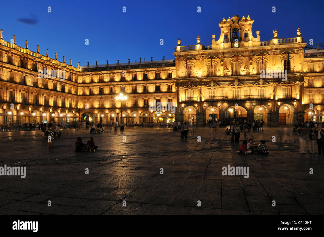 Plaza Mayor, city square, Salamanca, Unesco World Heritage Site ...