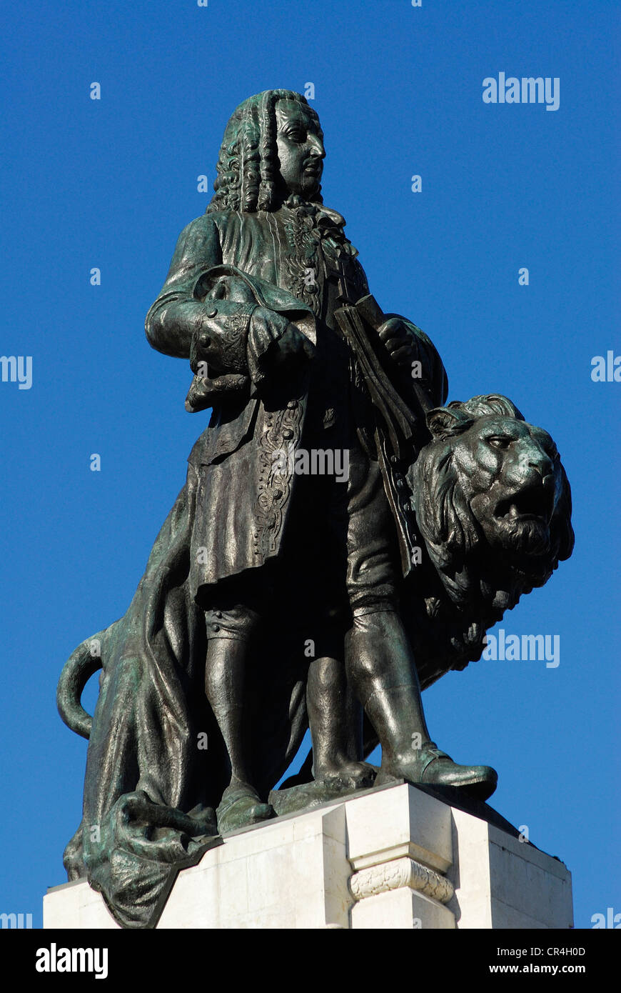 Portugal, Lisbon, Marques de Pombal Square, a monument dedicated to the ...