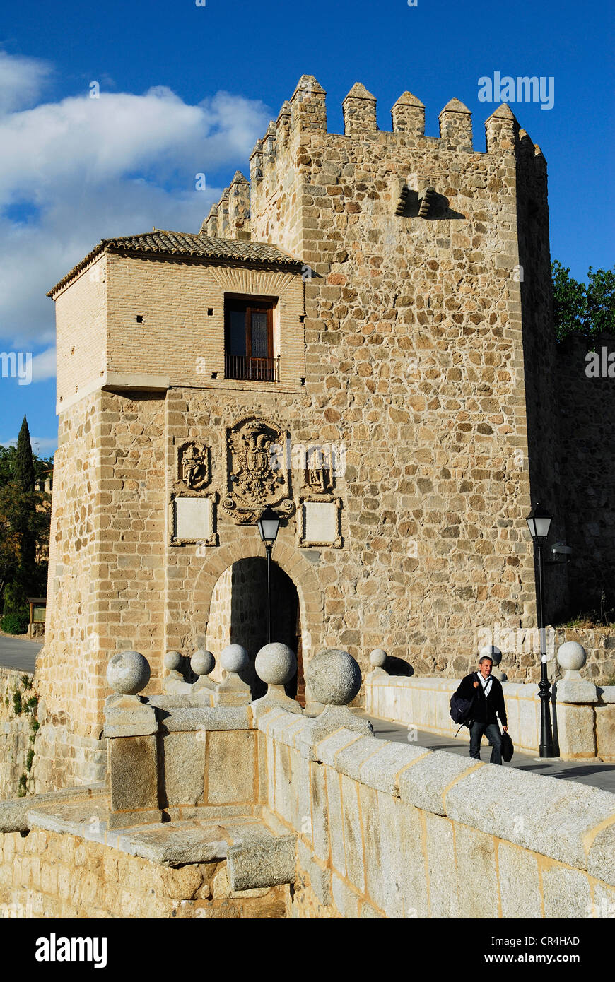 Spain, Castile-La Mancha, Toledo, the fortified bridge of Saint Martin ...