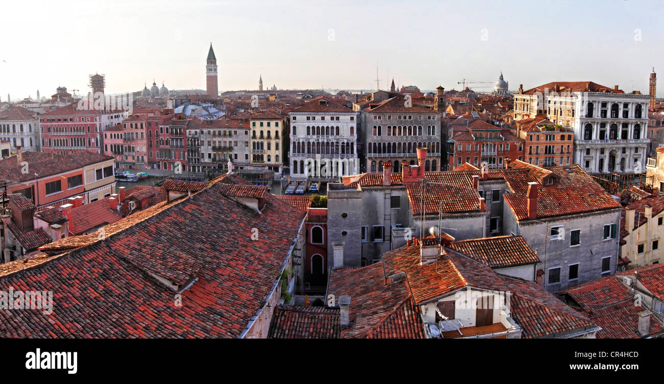 Overlooking the roofs of Venice, UNESCO World Heritage Site, Venetia ...