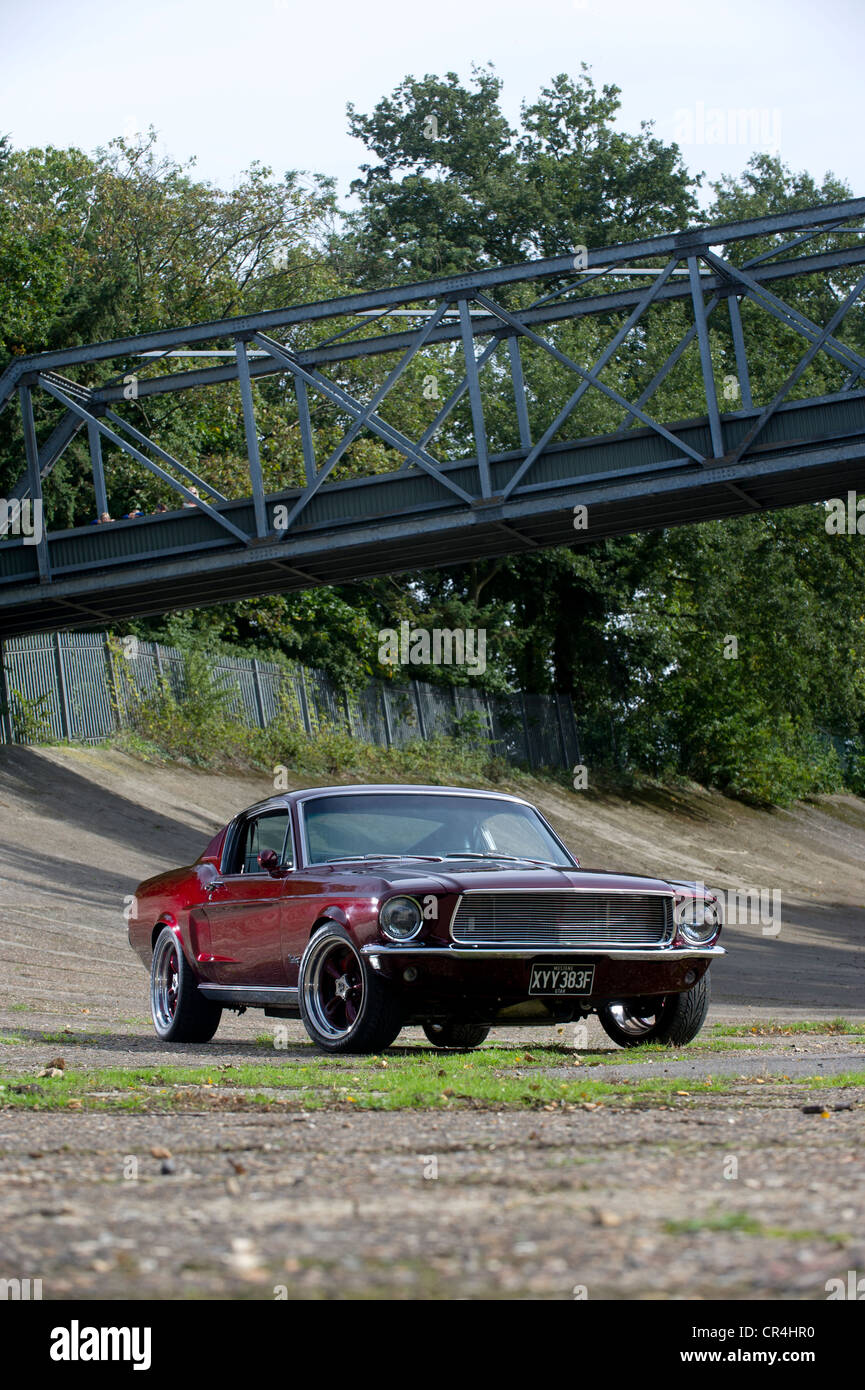 60s Ford Mustang fastback Eleanor style shot on Brooklands banking ...