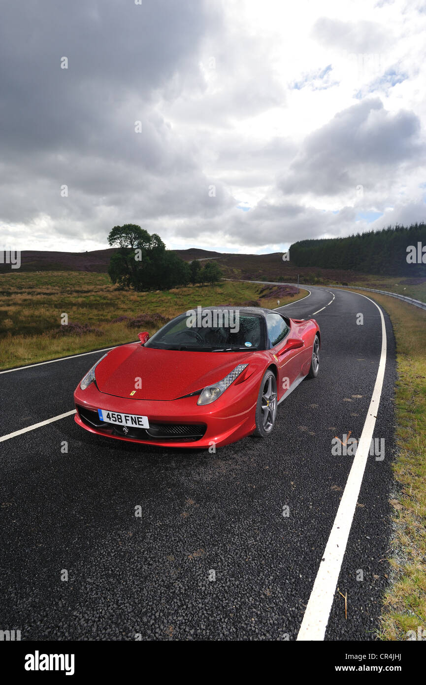 2011 Ferrari 458 Italia red Italian supercar Stock Photo - Alamy