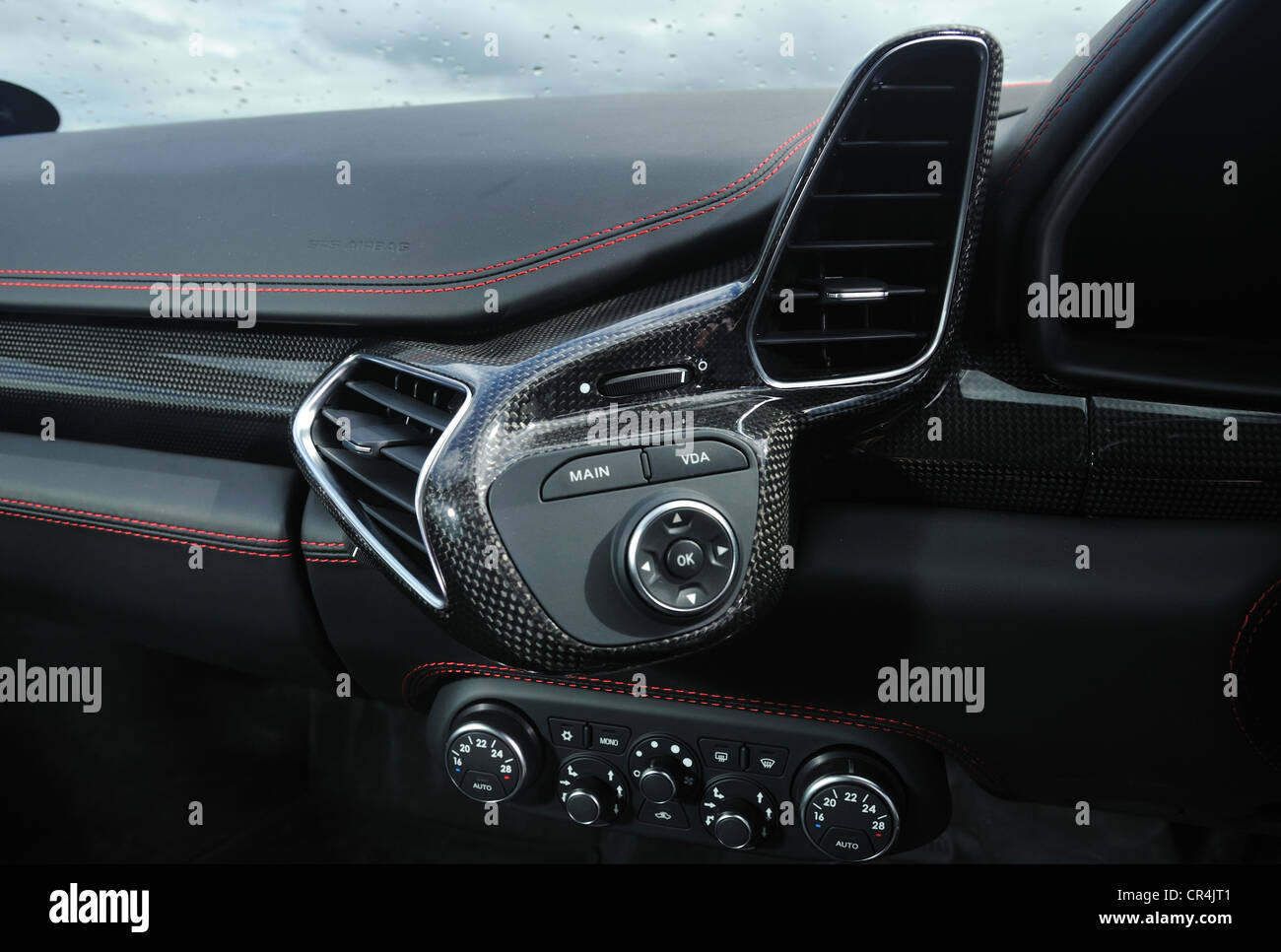 2011 Ferrari 458 Italia red Italian supercar interior detail Stock ...