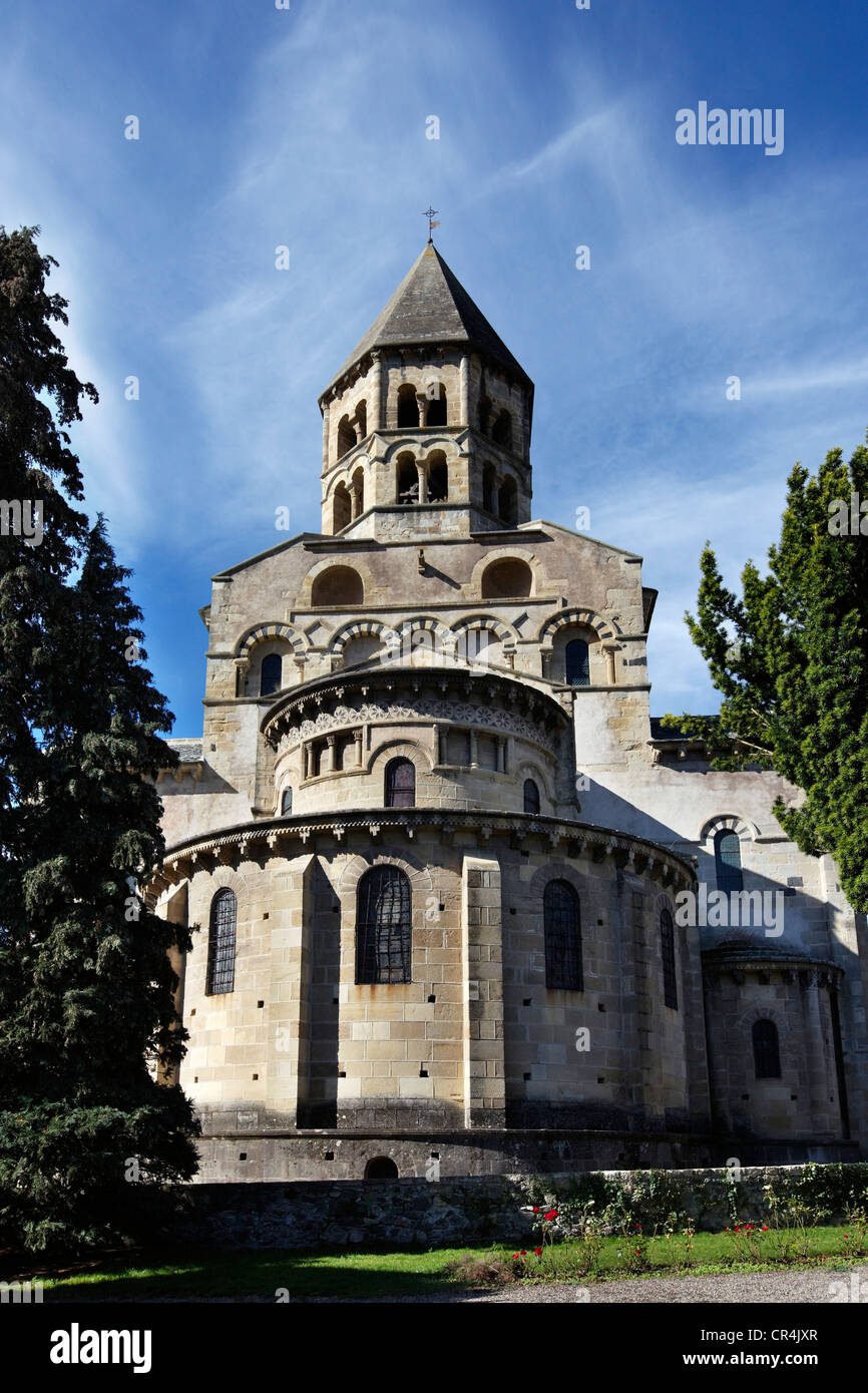 Romanesque church dated 12th century, village of Saint-Saturnin ...