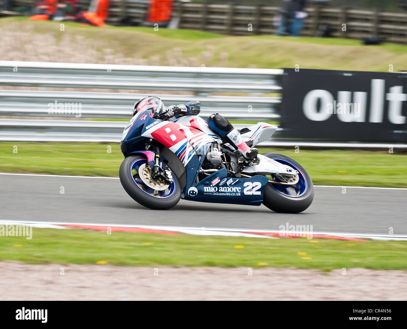 Racing Motorcycle in the British Superbikes BSB Race Meeting at Oulton ...