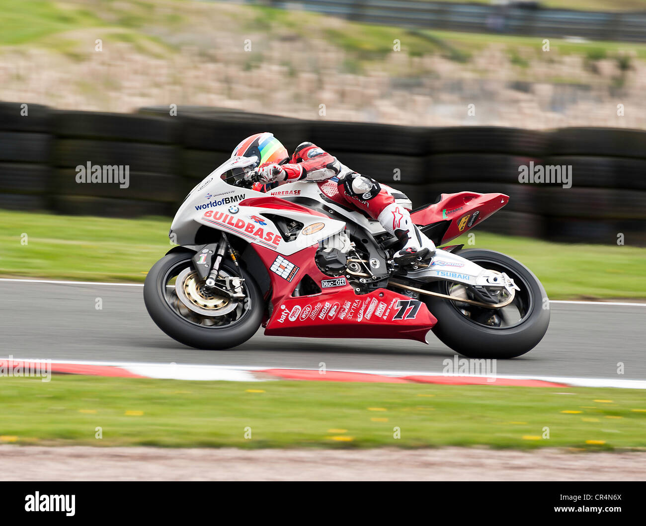 Racing Motorcycle in the British Superbikes BSB Race Meeting at Oulton ...
