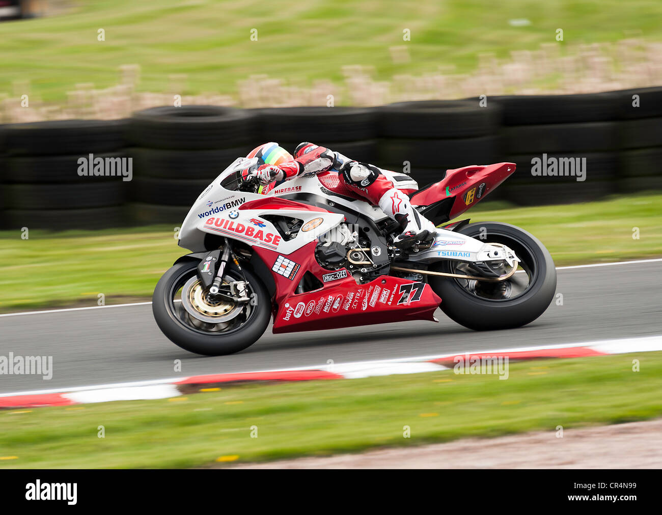 Racing Motorcycle in the British Superbikes BSB Race Meeting at Oulton ...