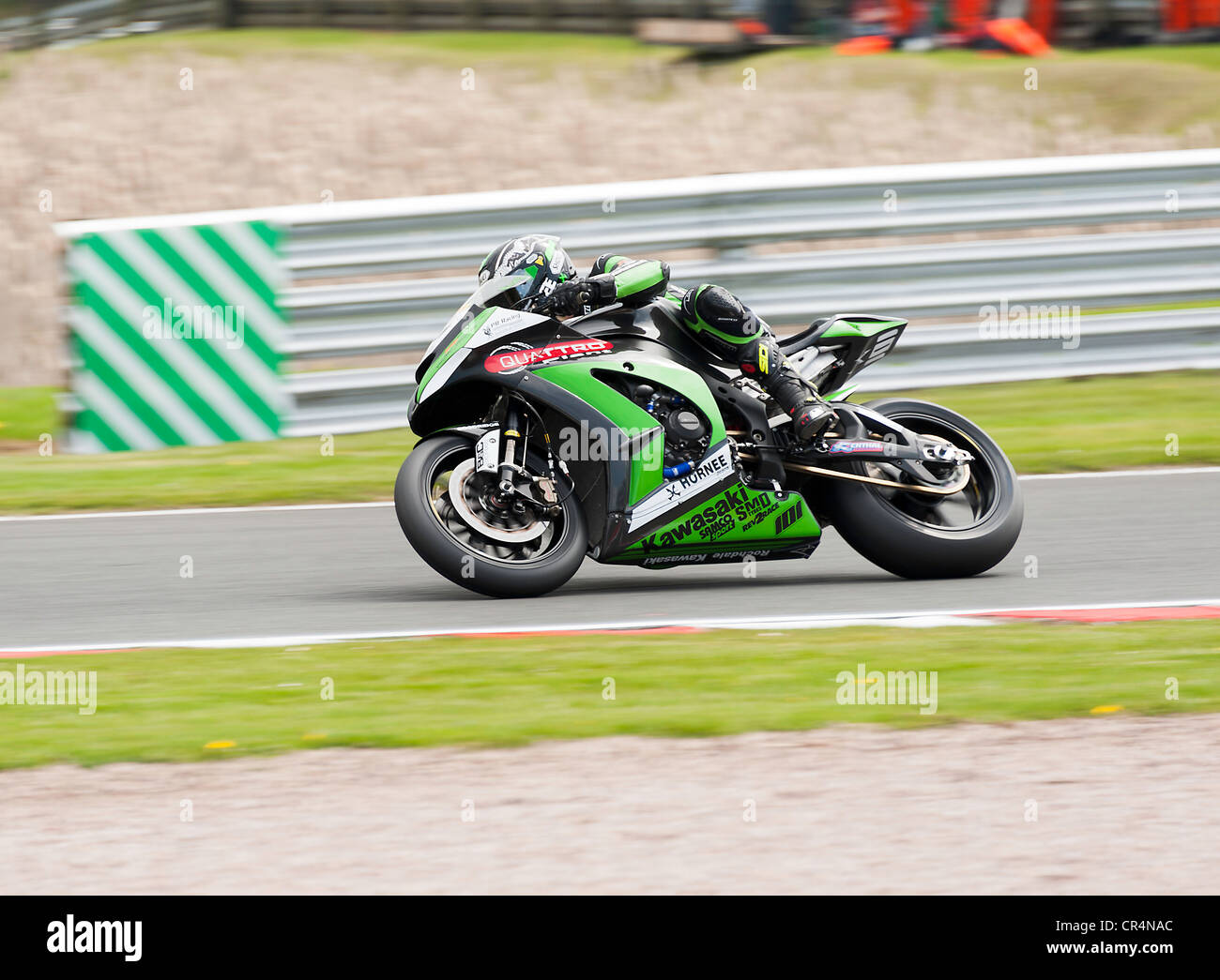 Racing Motorcycle in the British Superbikes BSB Race Meeting at Oulton ...
