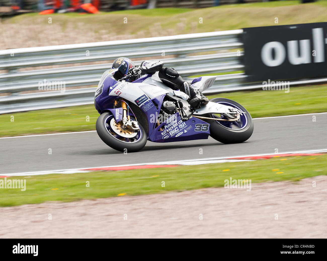 Racing Motorcycle in the British Superbikes BSB Race Meeting at Oulton ...