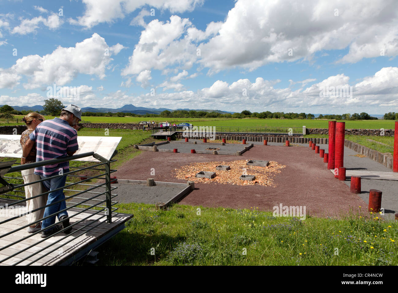 Gaul oppidum of Corent, archeological site, Puy de Dome, France, Europe ...