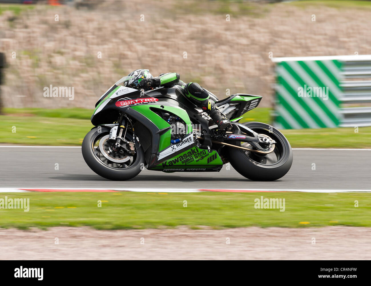 Racing Motorcycle in the British Superbikes BSB Race Meeting at Oulton ...