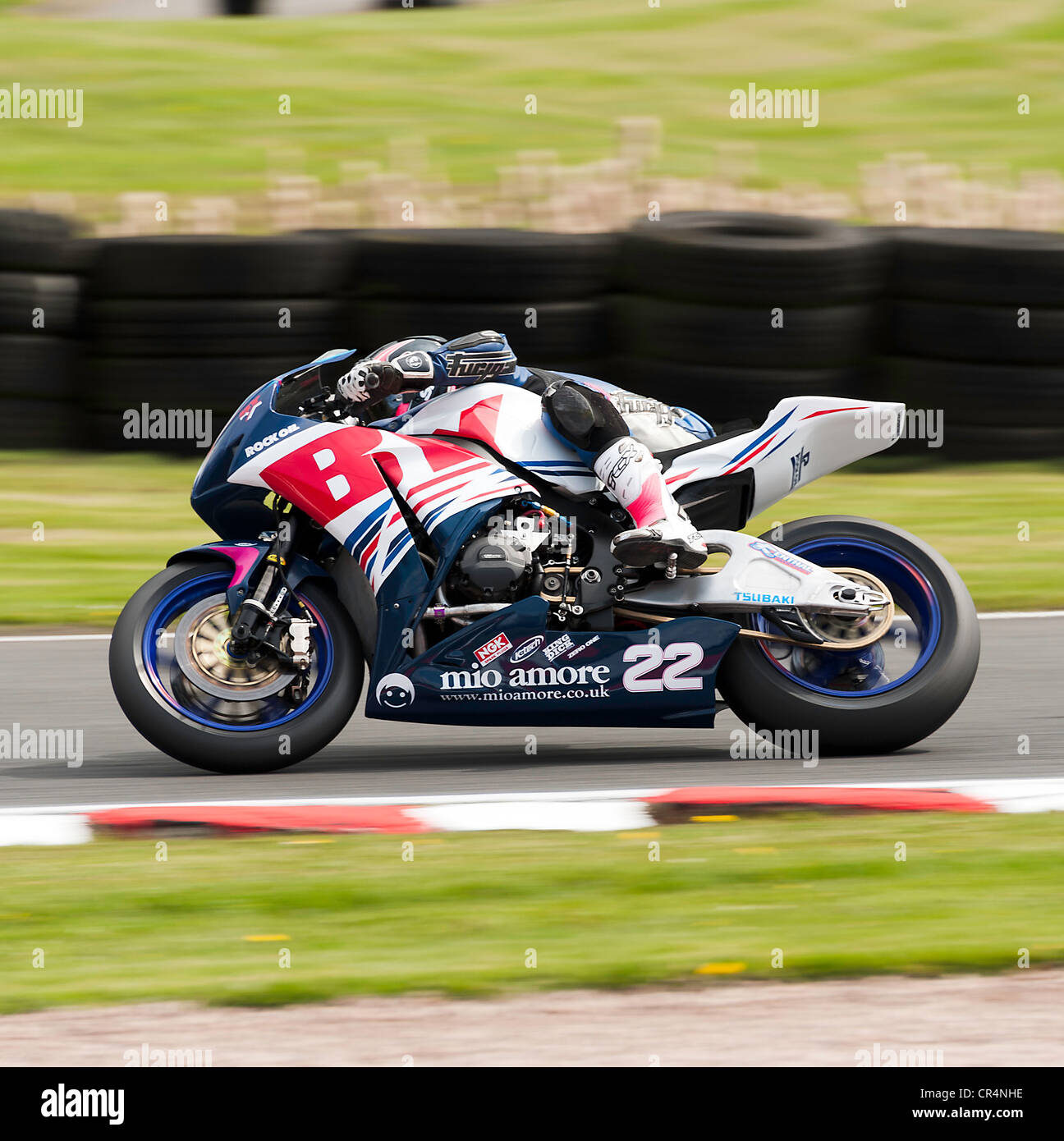 Racing Motorcycle in the British Superbikes BSB Race Meeting at Oulton ...