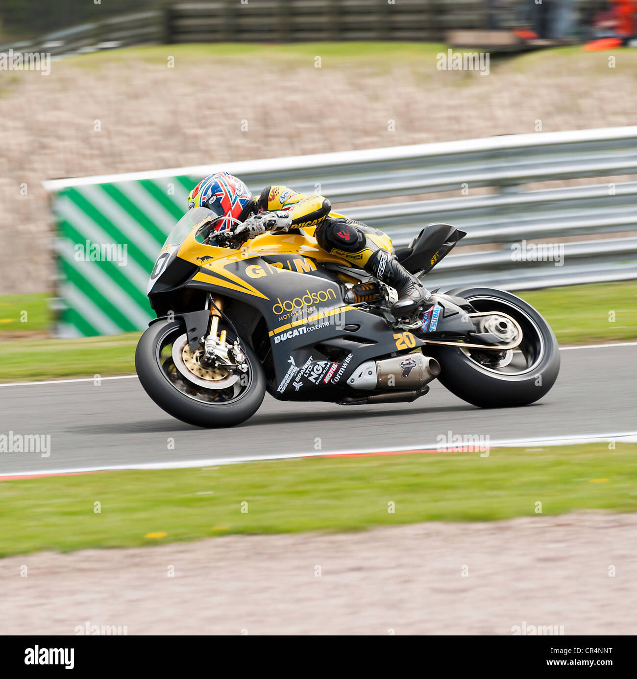 Racing Motorcycle in the British Superbikes BSB Race Meeting at Oulton ...