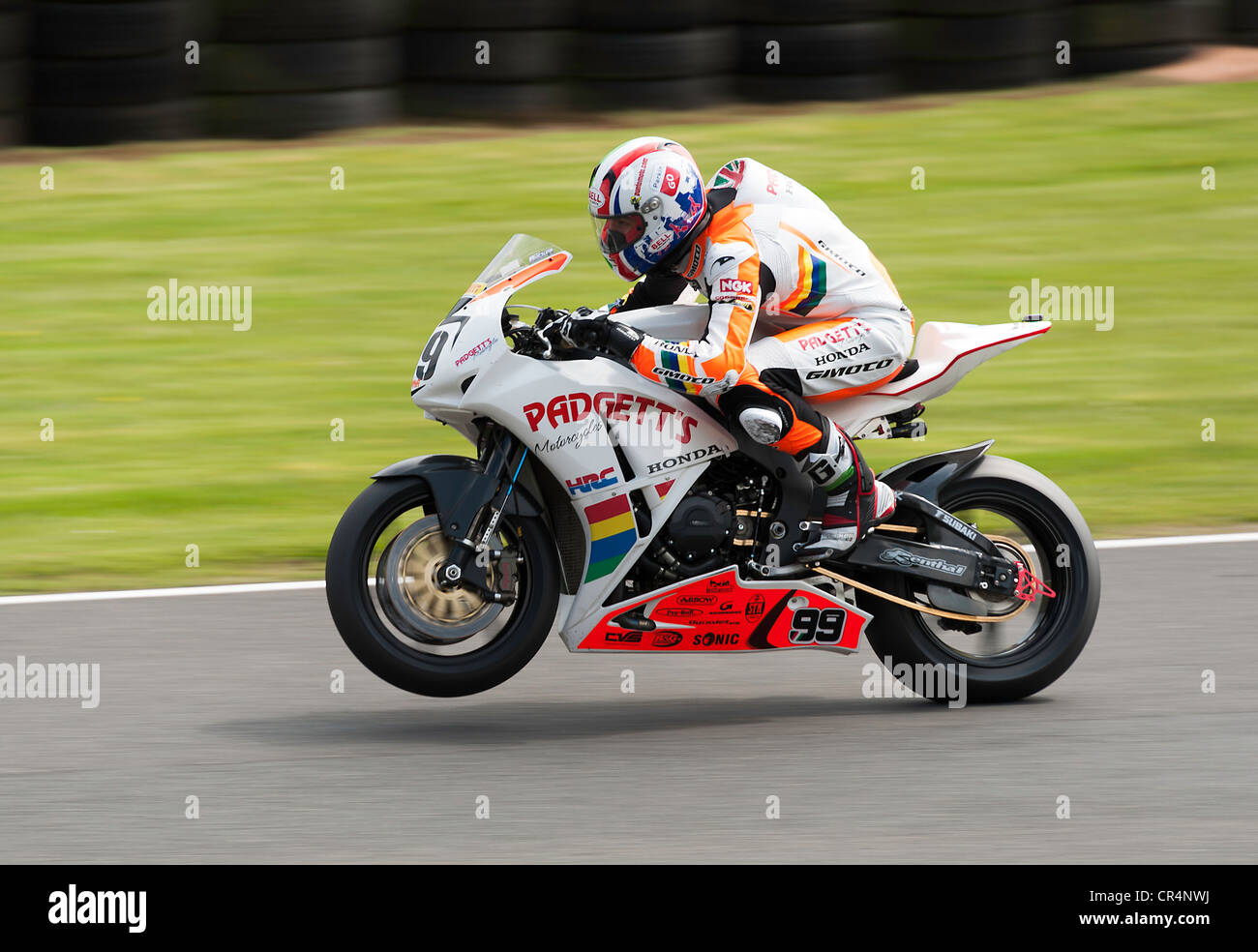 Racing Motorcycle in the British Superbikes BSB Race Meeting at Oulton ...