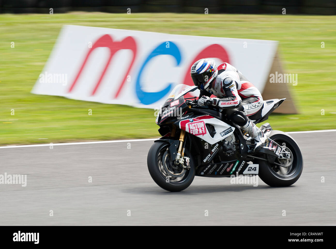 Racing Motorcycle in the British Superbikes BSB Race Meeting at Oulton ...