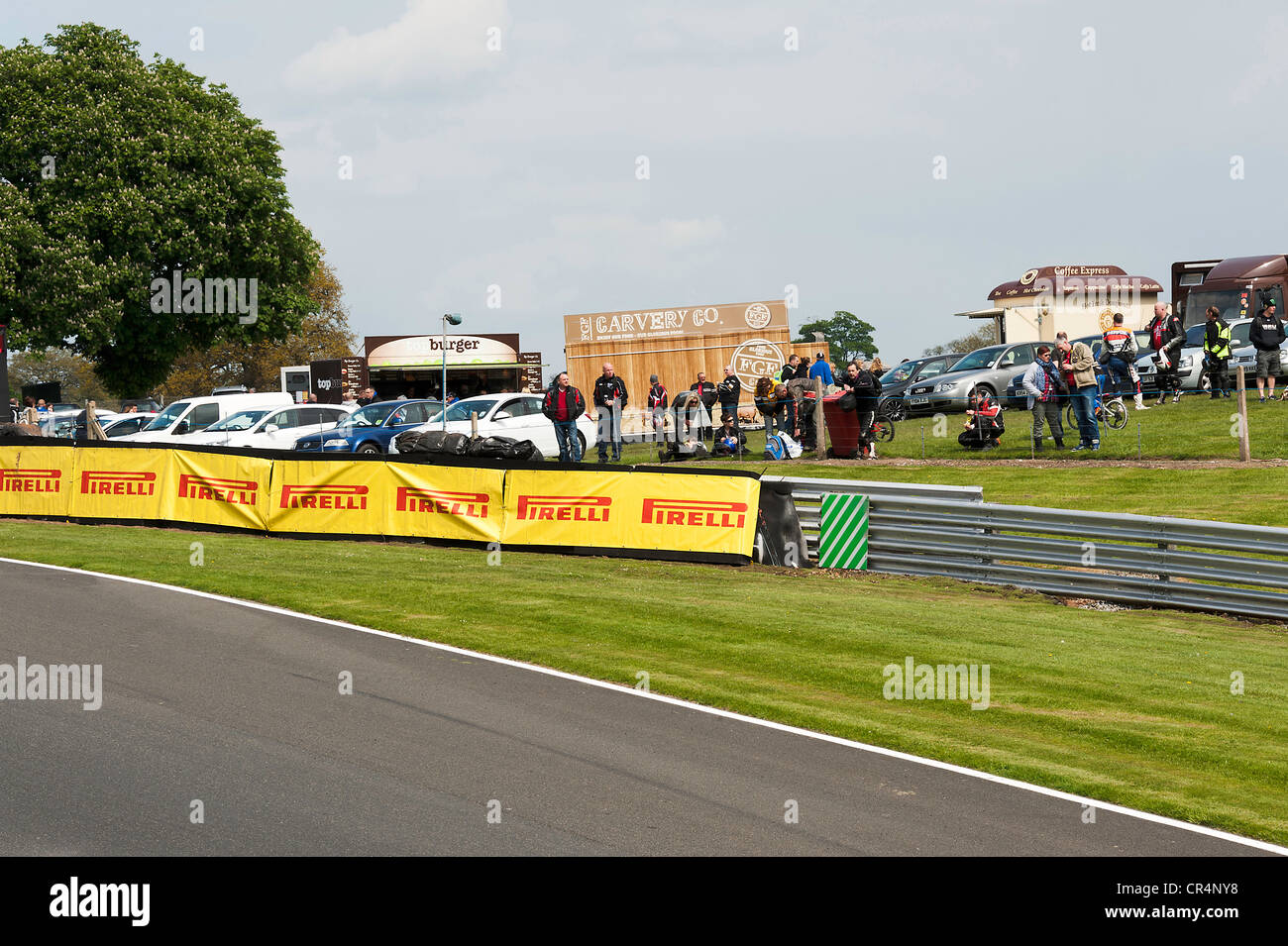 Spectators at the MCE British Superbike Championship at Oulton Park ...