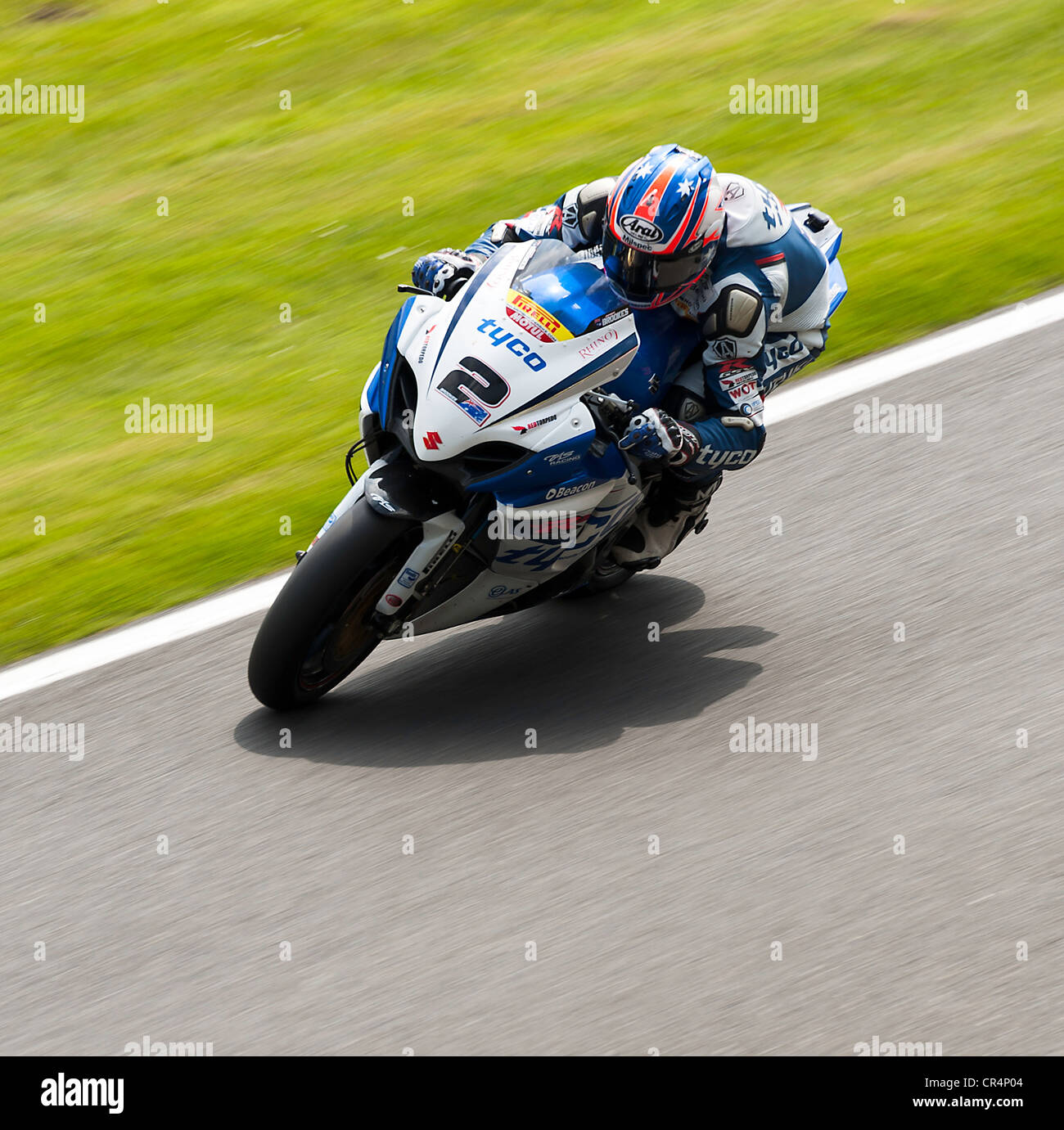 Racing Motorcycle in the British Superbikes BSB Race Meeting at Oulton ...