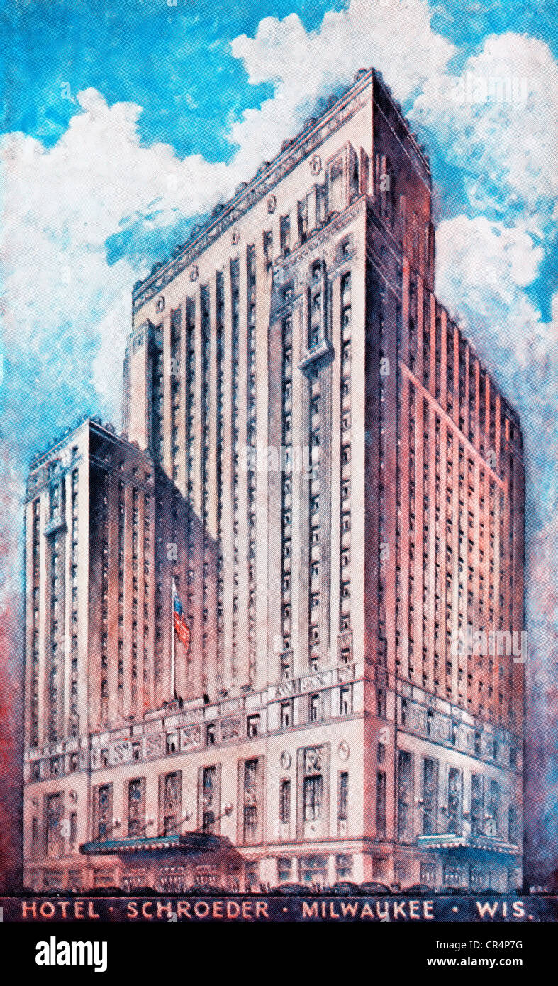 Hotel Schroeder, Milwaukee, WI, circa 1920 Stock Photo - Alamy