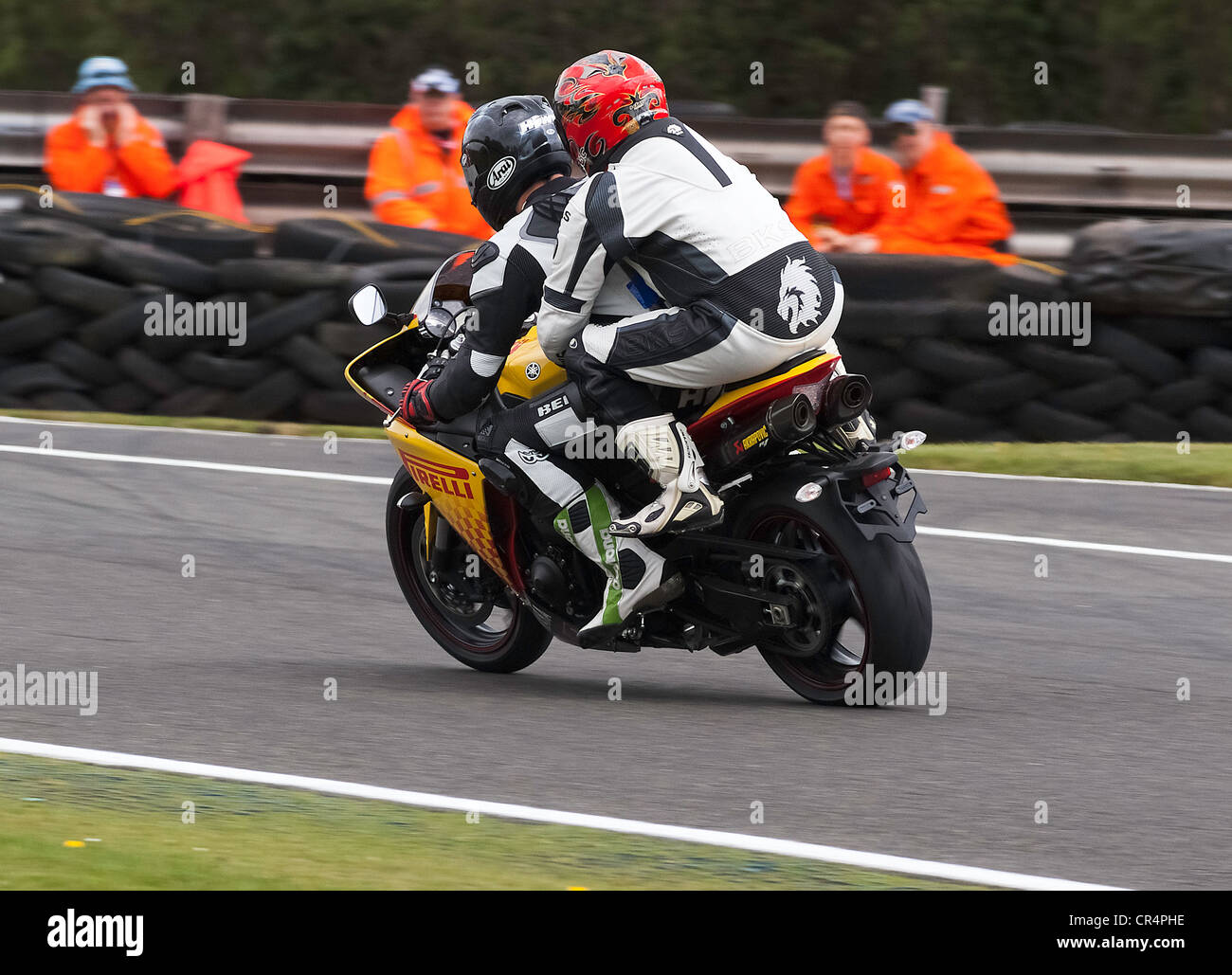 Demonstration Motorcycle with Passenger at BSB Race Meeting at Oulton ...