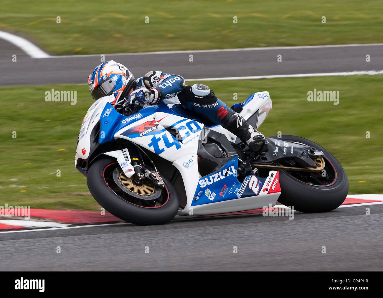 Racing Motorcycle in the British Superbikes BSB Race Meeting at Oulton ...