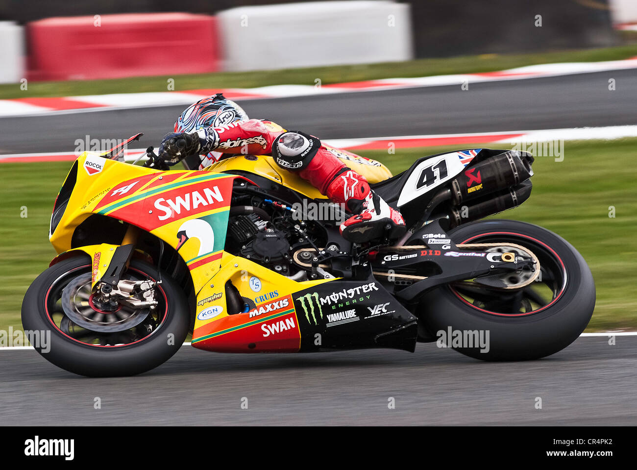 Racing Motorcycle in the British Superbikes BSB Race Meeting at Oulton ...