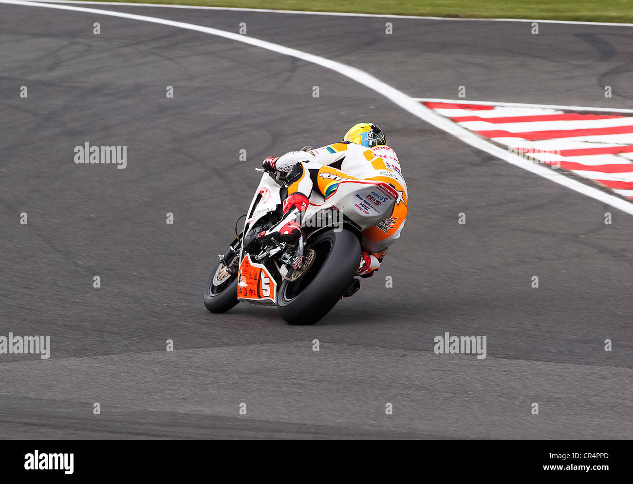 Racing Motorcycle in the British Superbikes BSB Race Meeting at Oulton ...