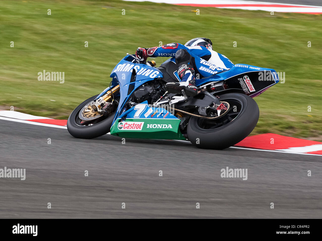 Racing Motorcycle in the British Superbikes BSB Race Meeting at Oulton ...