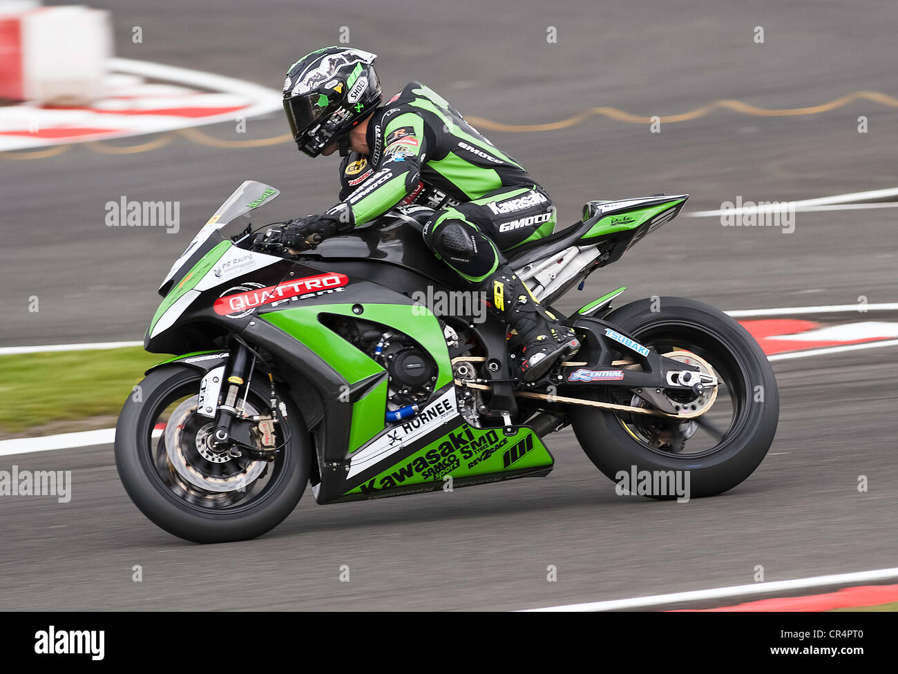 Racing Motorcycle in the British Superbikes BSB Race Meeting at Oulton ...
