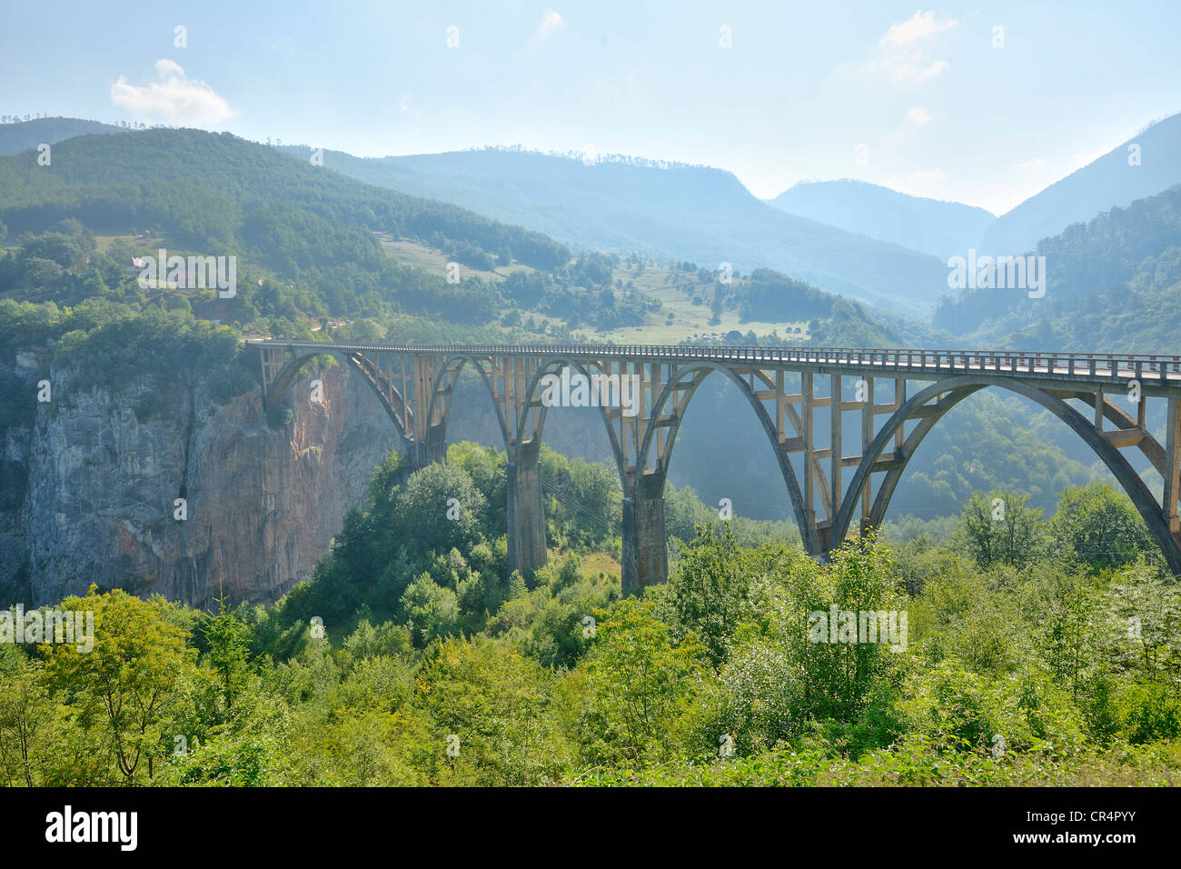 Bridge over Tara Canyon, Montenegro, Europe Stock Photo - Alamy