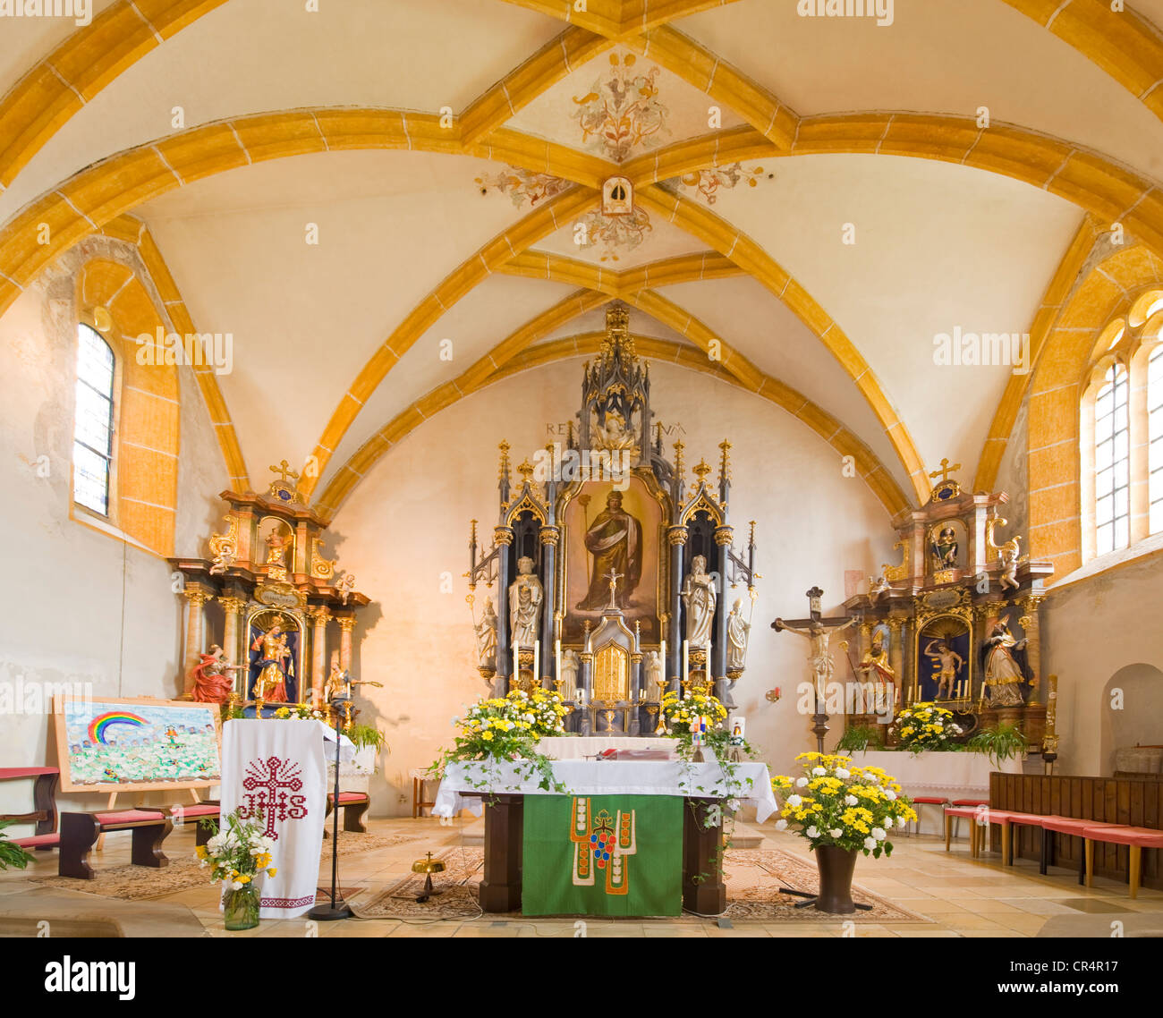 Neo-Gothic high altar, Church of St. Lambert, Bromberg, Bucklige Welt ...