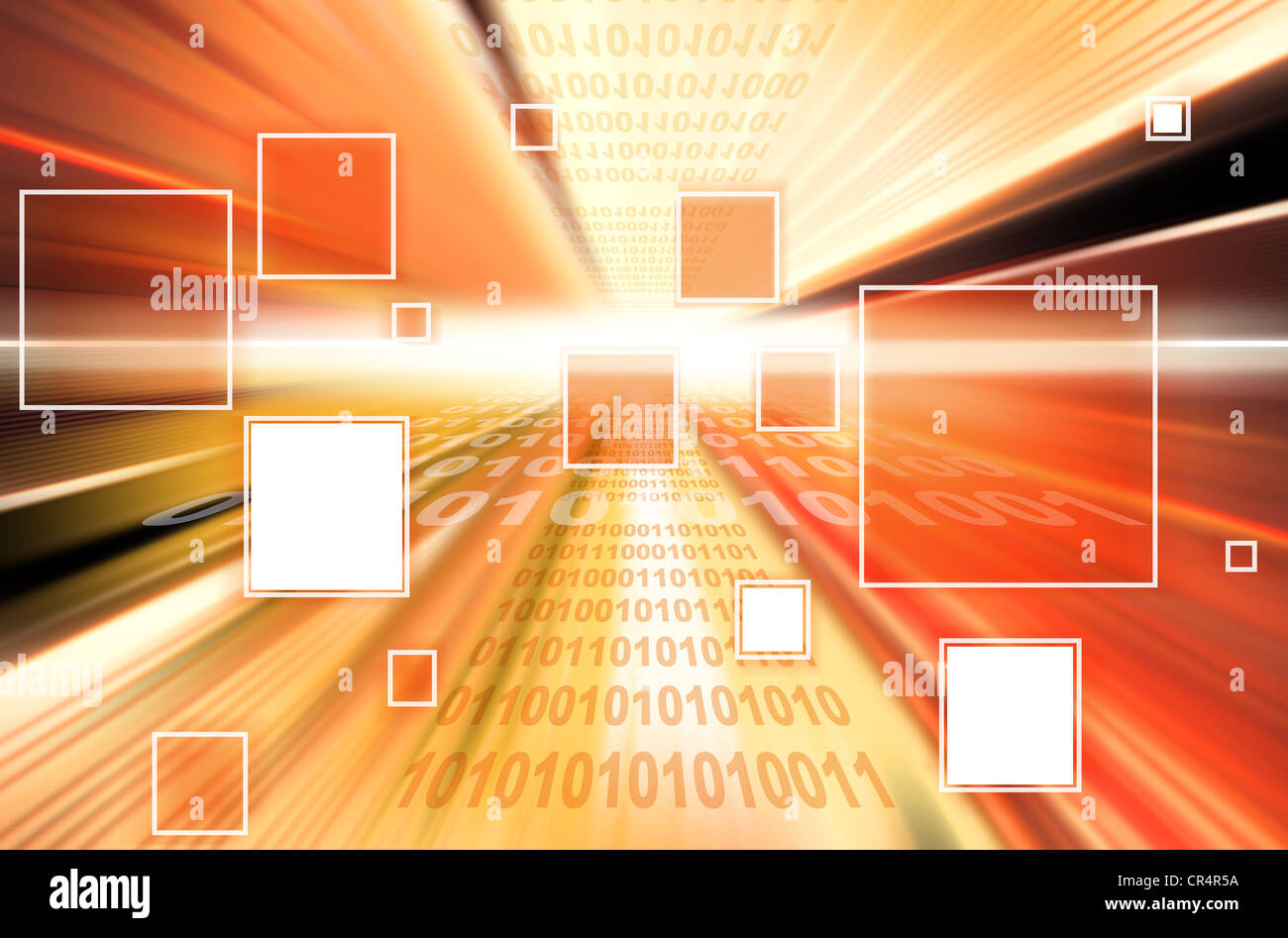 technology background with transparent geometric shapes. Digital ...