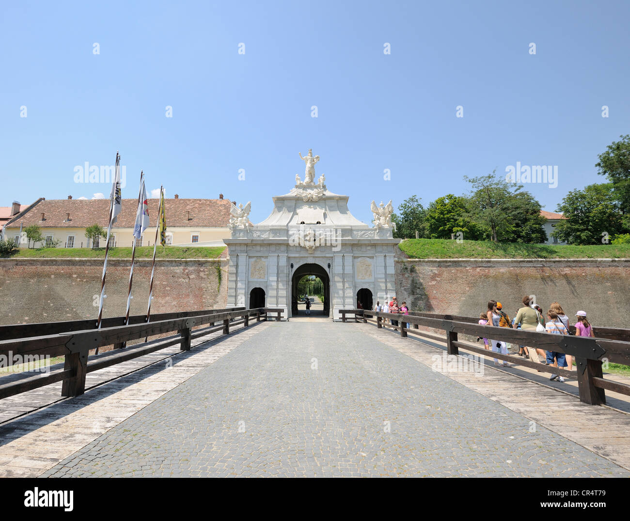 Gateway to the fortress of Alba Julia, Karlsburg, Romania, Europe Stock ...