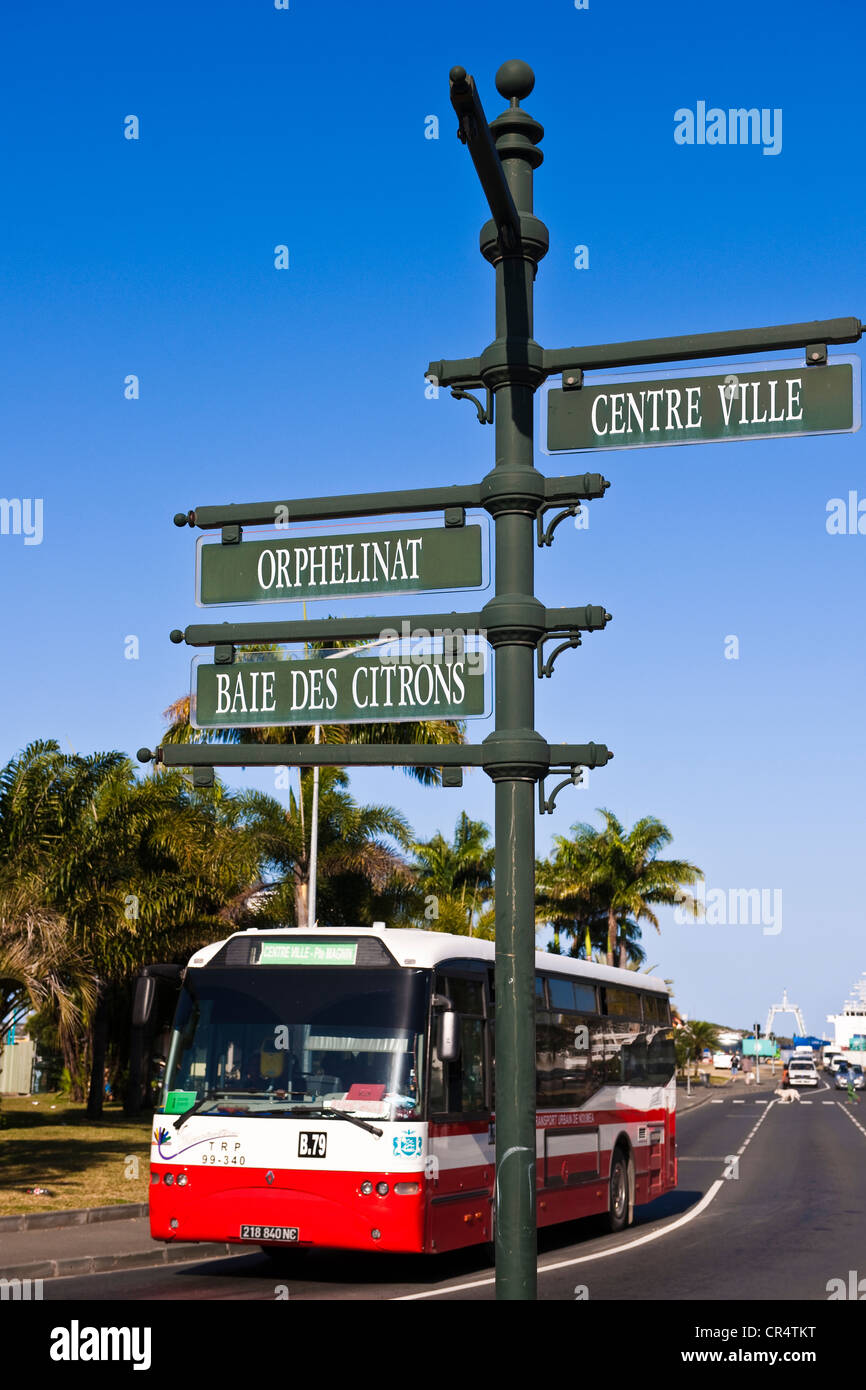 France, New Caledonia, Noumea, city center, bus Stock Photo - Alamy