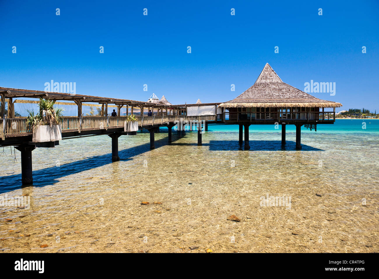 France, Nouvelle Caledonie, Noumea, Anse Vata District, the pontoon of ...