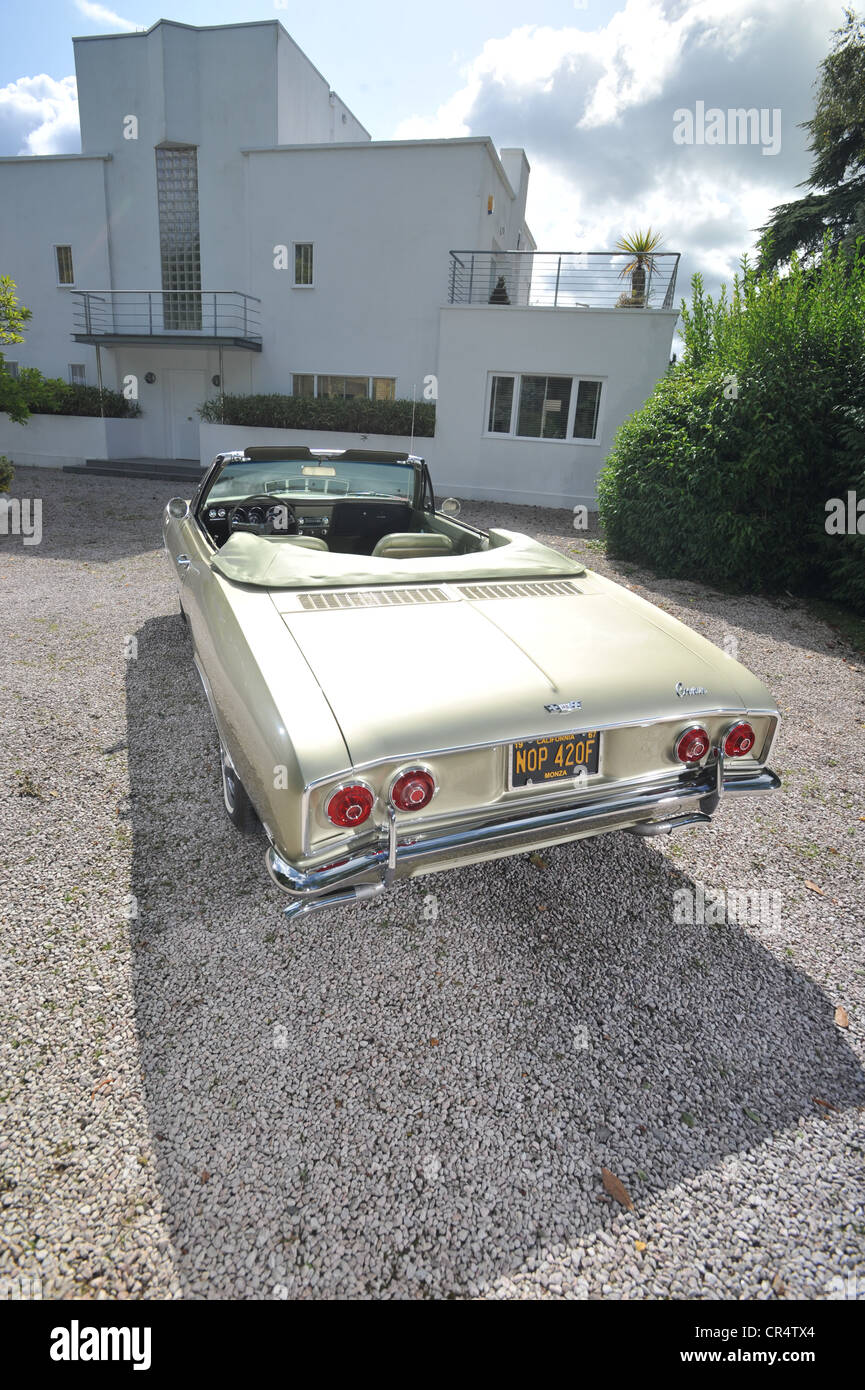 Chevrolet Corvair convertible classic American rear engine car in front ...
