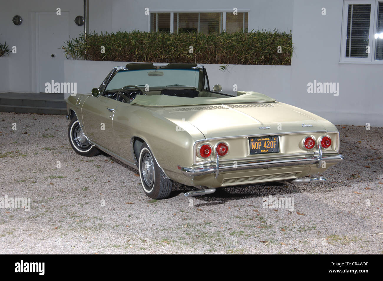Chevrolet Corvair convertible classic American rear engine car in front ...