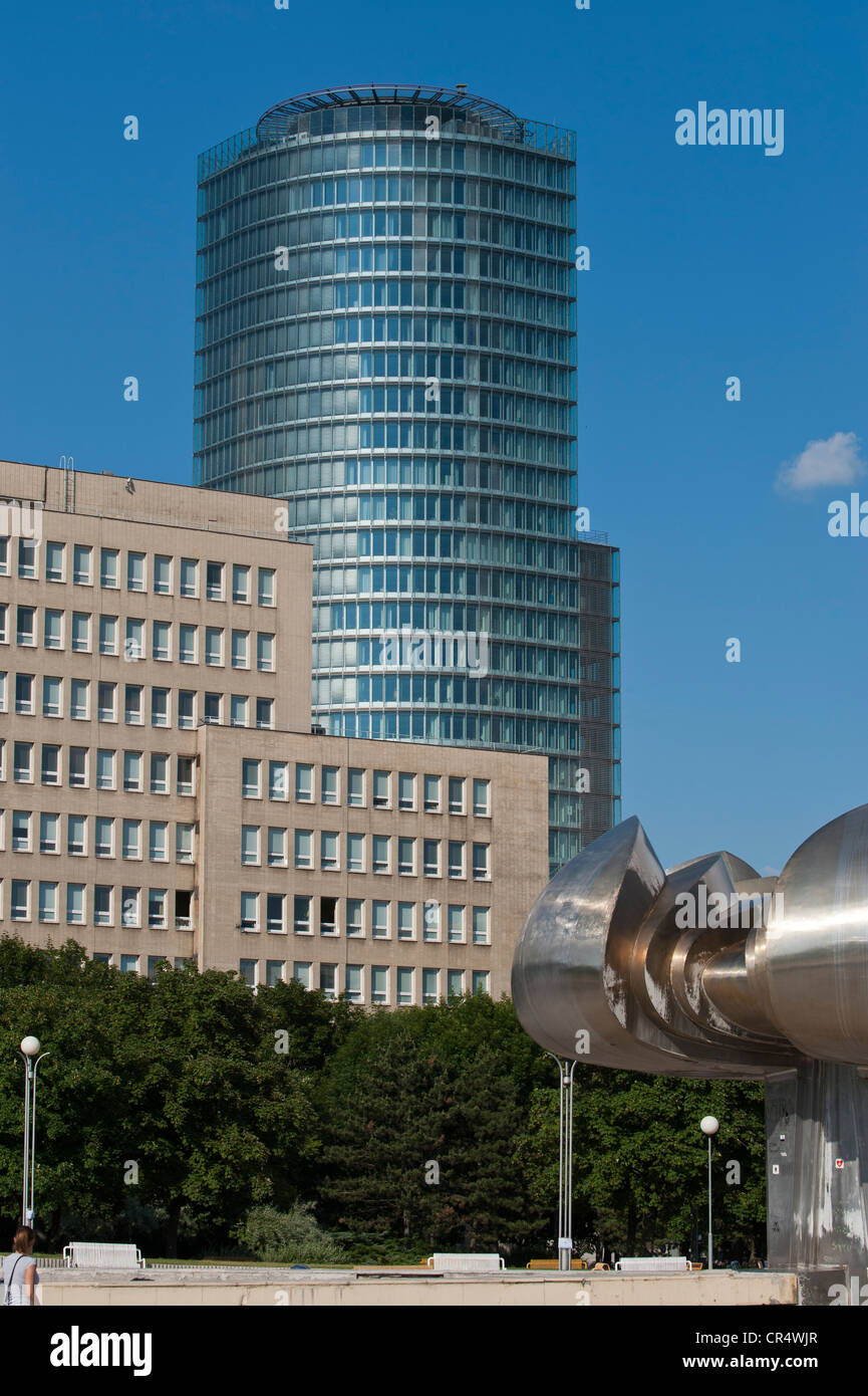 Modern high-rise building on Namesti Slobody, Freedom Square ...