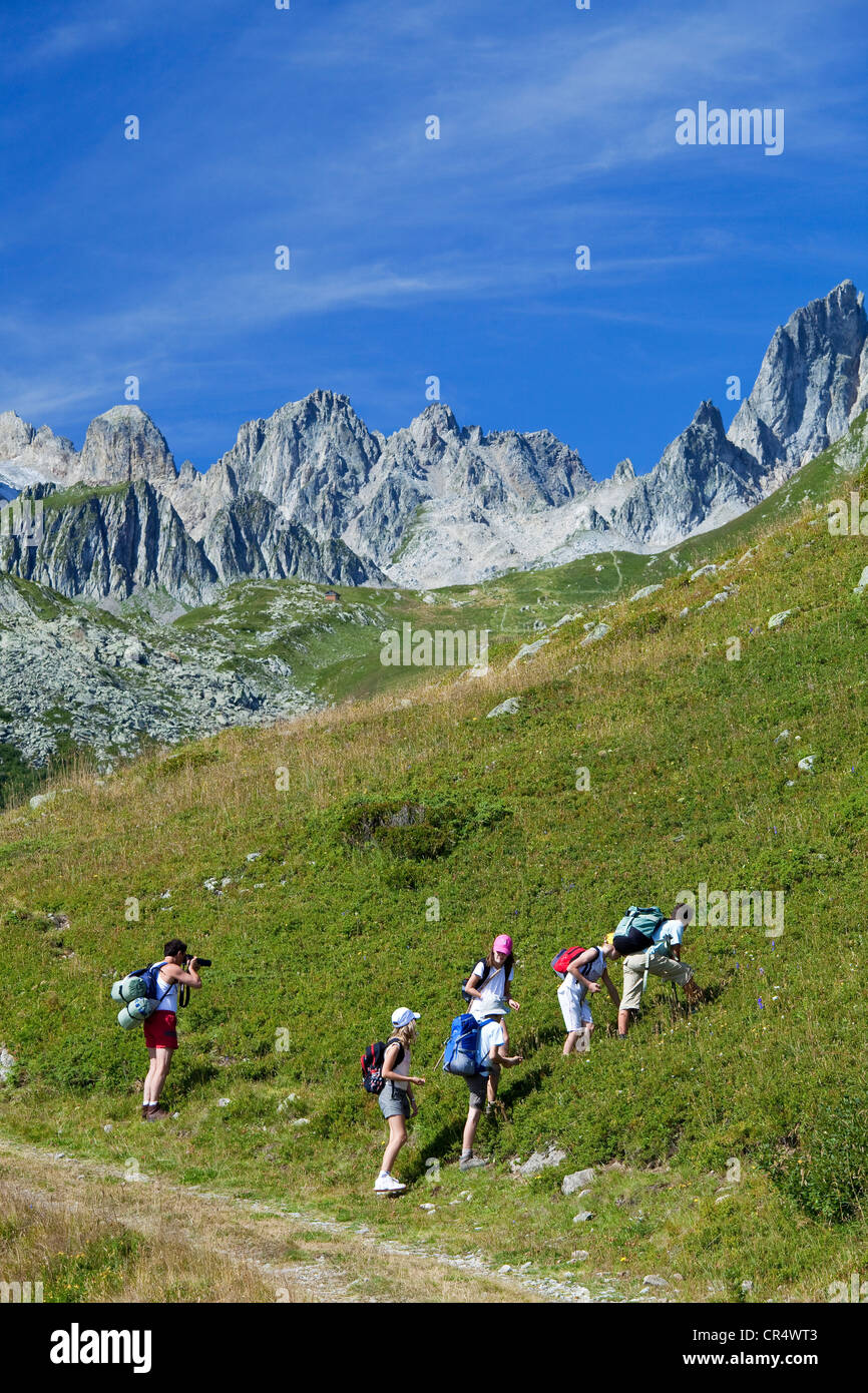 France, Savoie, Celliers, hiking in Chaine de la Lauziere, Massif de la ...